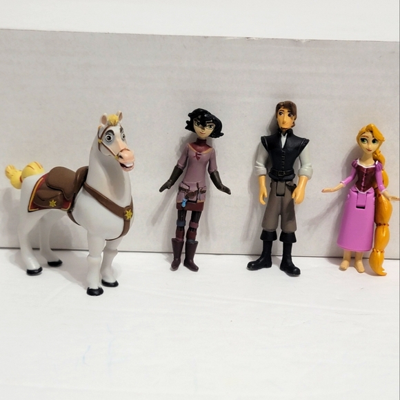 Disney | Toys | Disney Tangled Rapunzel Mini Figures Lot Of 4 | Poshmark